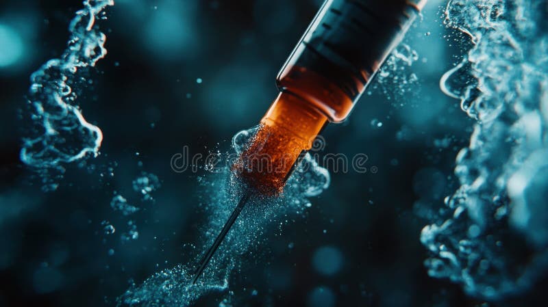 Intricate Science of Liquid Dynamics in Syringe Stock Image - Image of ...