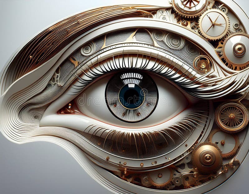An Intricate Sculpture Made from Clock Parts Resembling an Eye ...