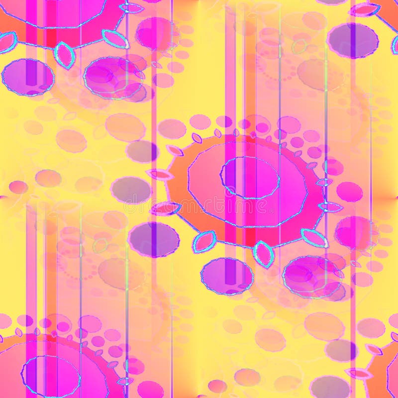 Intricate Seamless Floral Circles Pattern Yellow Orange Pink Violet and ... Intricate Seamless Floral Circles Pattern Yellow Orange Pink Violet and ...