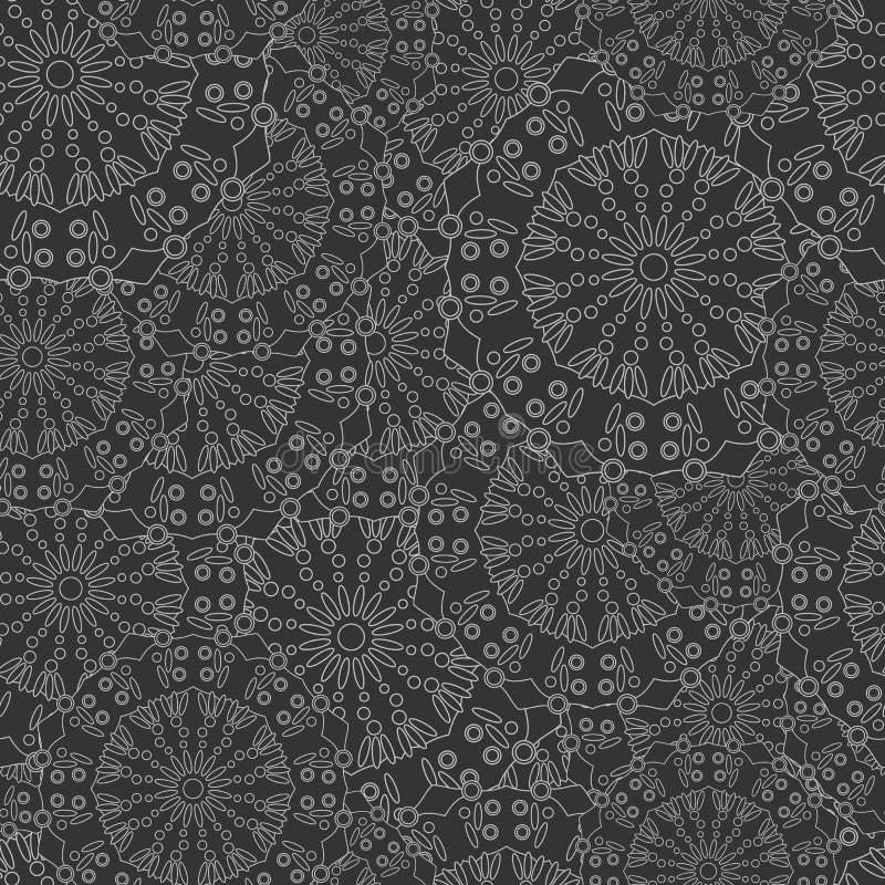 Intricate Seamless Floral Pattern. Repeating Gray Background with ...