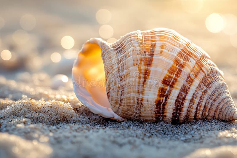 Intricate Seashell Patterns on the Beach Stock Illustration ...