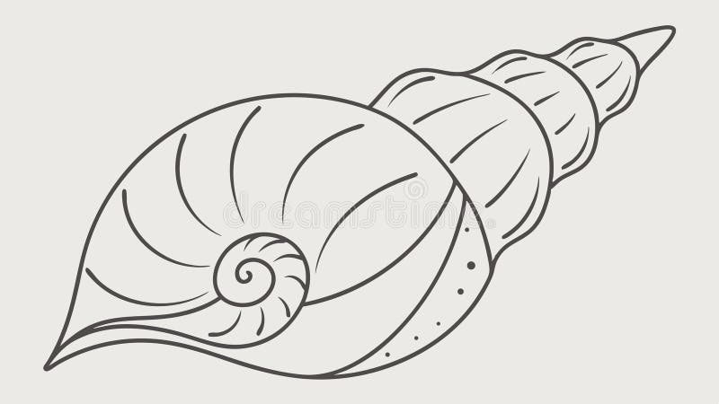 Intricate Seashell with Spiral Design Illustration, Vector Design ...