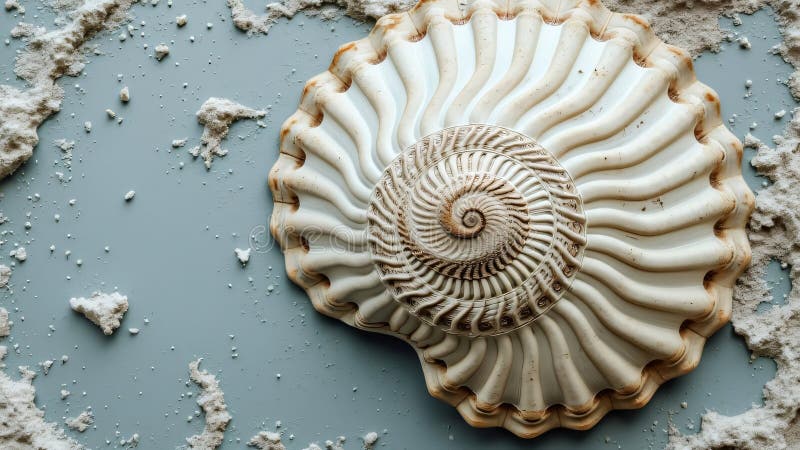 Intricate Seashell Texture, Ocean-worn Spiral Shell High Quality Image ...