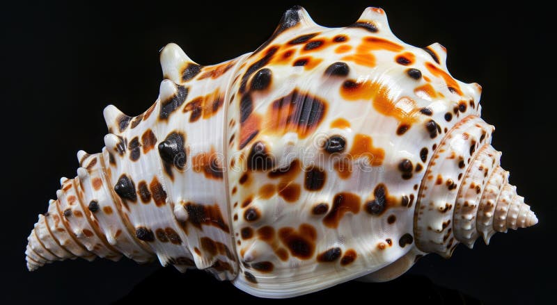 Intricate Seashell with Vibrant Patterns Stock Illustration ...