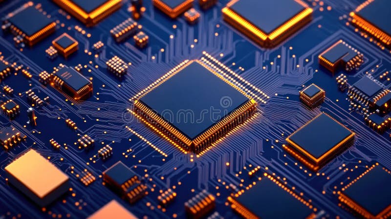 Intricate Semiconductor Manufacturing Process Illustration Stock ...