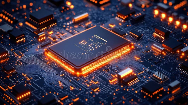 Intricate Semiconductor Manufacturing Process Illustration Stock ...