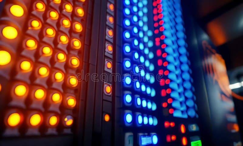 Intricate Server Rack with Glowing Lights Stock Footage - Video of ...