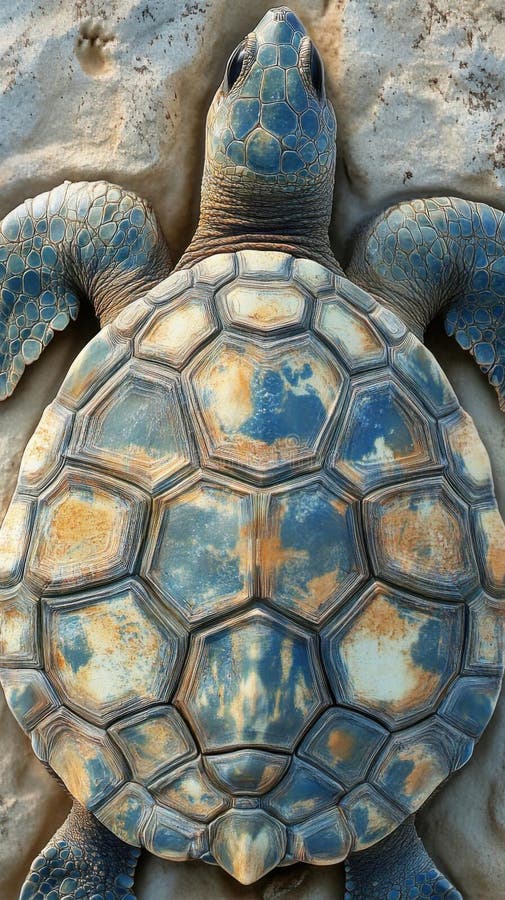 Intricate Shell Patterns on Realistic Turtle Texture. Nature-inspired ...