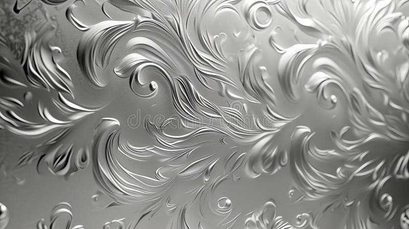 Intricate Silver Embossed Swirl Pattern Background Stock Photos - Free ...