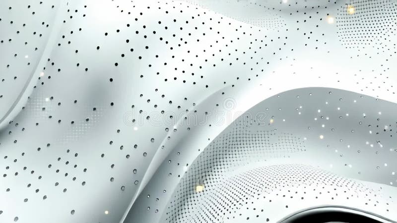 Dynamic Silver Wave Patterns with Dotted Textures Creating an Abstract Composition Stock Footage ...