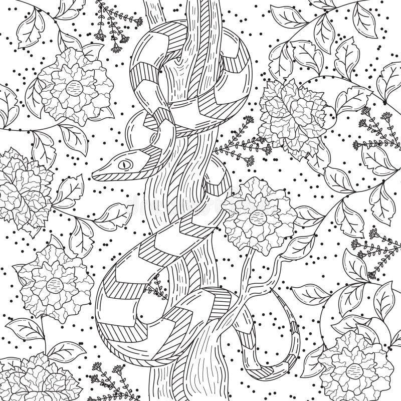 Intricate Snake Design. Vector Illustration Decorative Design Stock ...