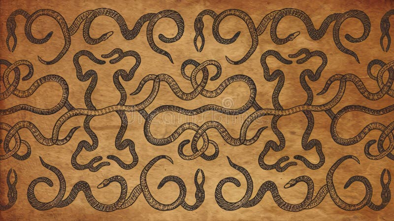 Intricate Snake Pattern, Vintage Reptile Design, High Quality Image ...