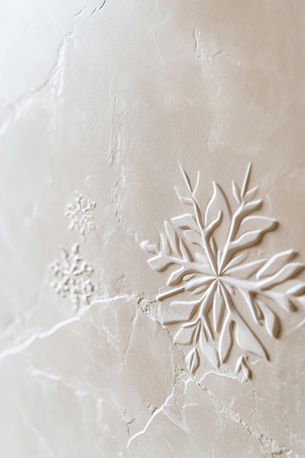 Intricate Snowflake Designs Carved into a Smooth Surface Showcasing ...