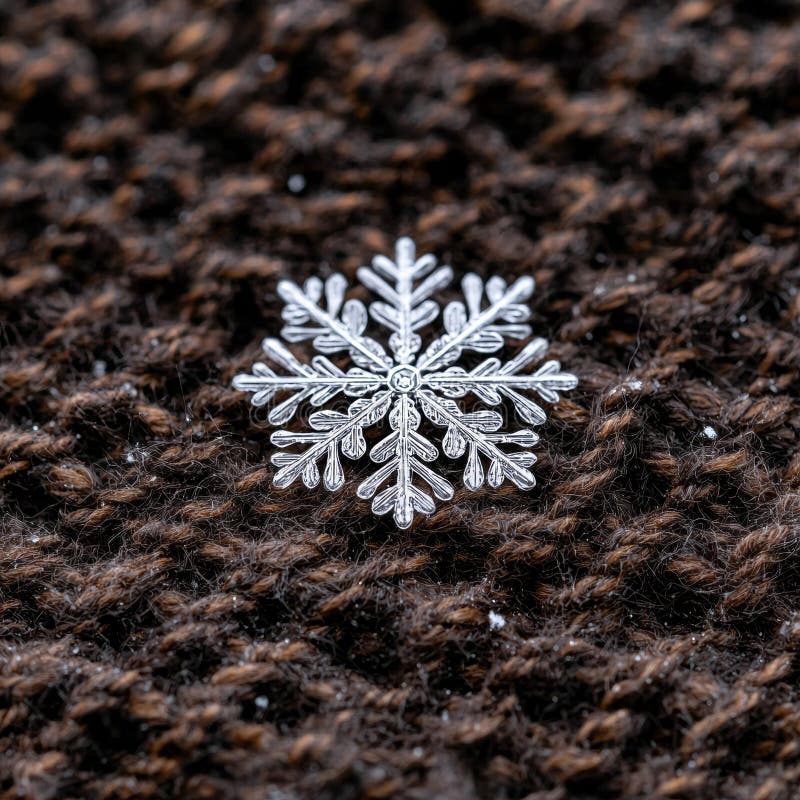 Intricate Snowflake on Forest Floor Stock Illustration - Illustration ...