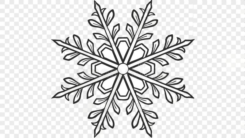 Intricate Snowflake Pattern, Detailed Ice Crystal, Winter Design ...