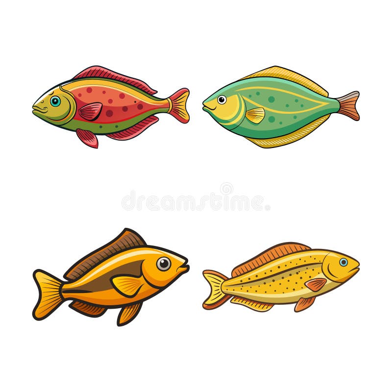 Intricate Sole Fish Illustration with Realistic Features Stock Vector ...