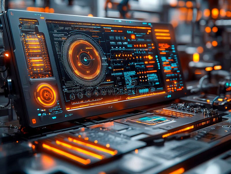 An Intricate, Sophisticated Electronic Device with Multiple Screens, a ...