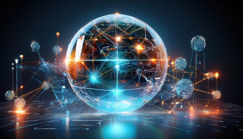 Intricate Sphere Representing Complex Network of Connections and ...