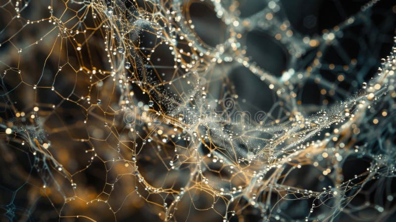 Intricate Spider Web Close Up Shot Stock Image - Image of spinneret ...