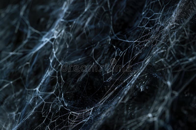 Spider Web Covered in Dust Particles Creating an Abstract Pattern Stock ...