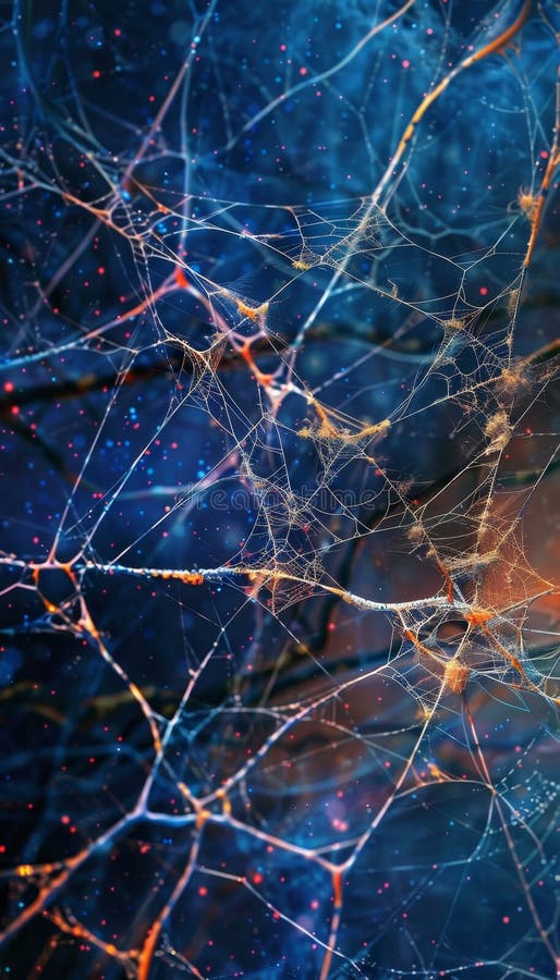 Intricate Spider Web Merging with Dna Strands and Network Nodes ...