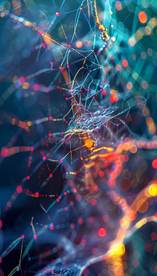 Intricate Spider Web Merging with Dna Strands and Network Nodes a ...