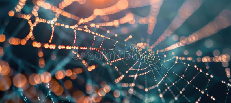 Intricate Spider Web Symbolizing Neural Networks in AI-Powered ...