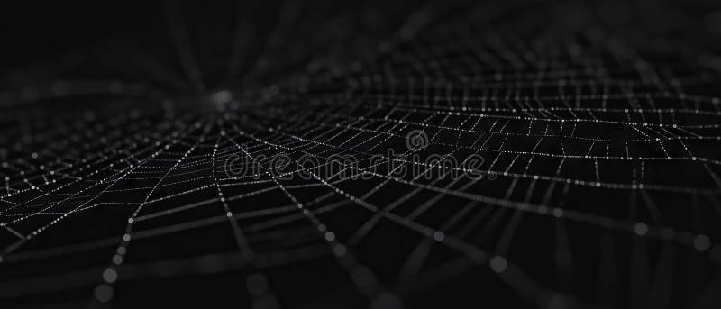 Intricate Spider Web Texture with Blurred Background and Focused ...