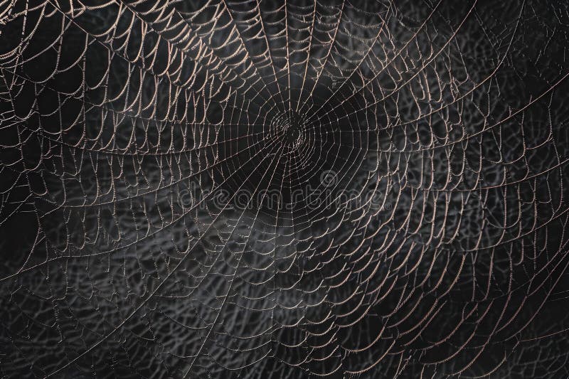 Intricate Spider Webs Overlapping, Dark Textured Background, Concentric ...