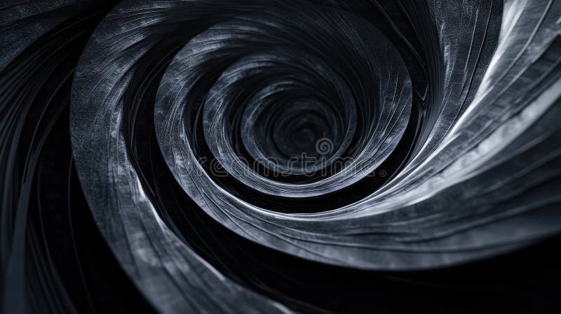 Intricate Spiral Pattern in Dark Tones with Smooth Textures Stock ...