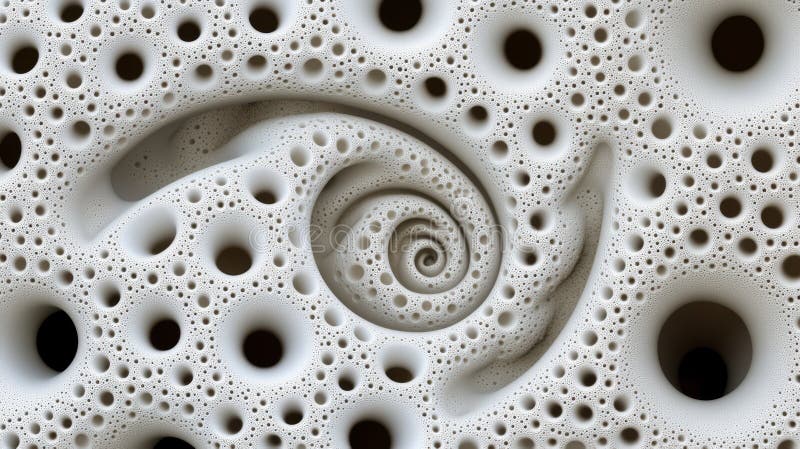 Intricate Spiral Pattern with a Multitude of Circular Holes Creates a ...