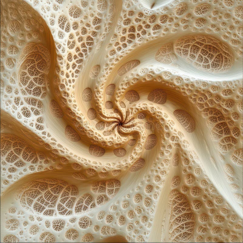 Intricate Spiral Pattern with Soft Beige Tones Stock Photo - Image of ...