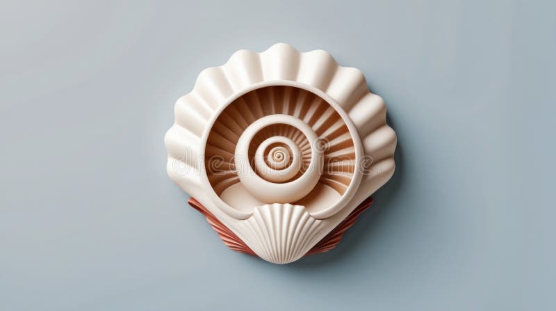 Intricate Spiral Shell Design with Natural Patterns and Soft Gradient ...