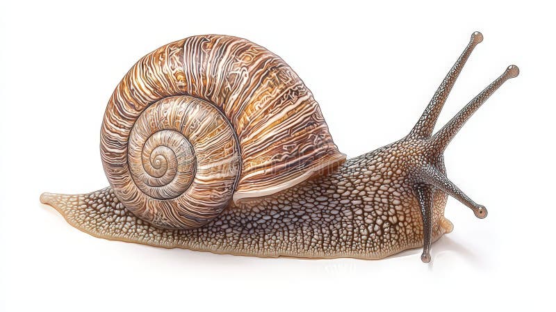 Intricate Spiral of a Snail Showcasing Exquisite Patterns and Textures ...