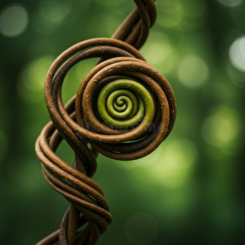 An Intricate Spiral Structure Composed of Intertwined Wooden Vines and ...