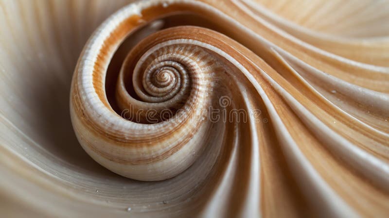 Intricate Spiral Structure of a Seashell Revealing Natural Textures and ...