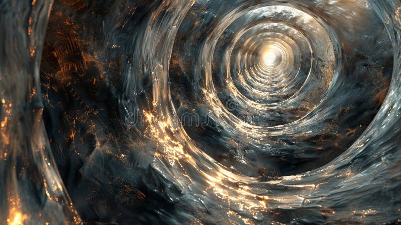 Intricate Spiral Tunnel with Dynamic Lighting a Journey through ...