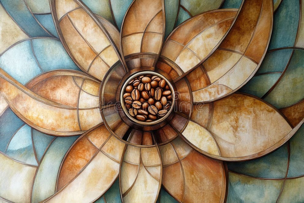 Intricate Spirograph Design with Circular Leaf Patterns and Central ...