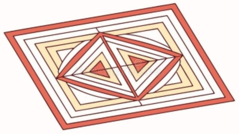 Intricate Square Maze Geometric Art, Vector Design Generative AI Stock ...