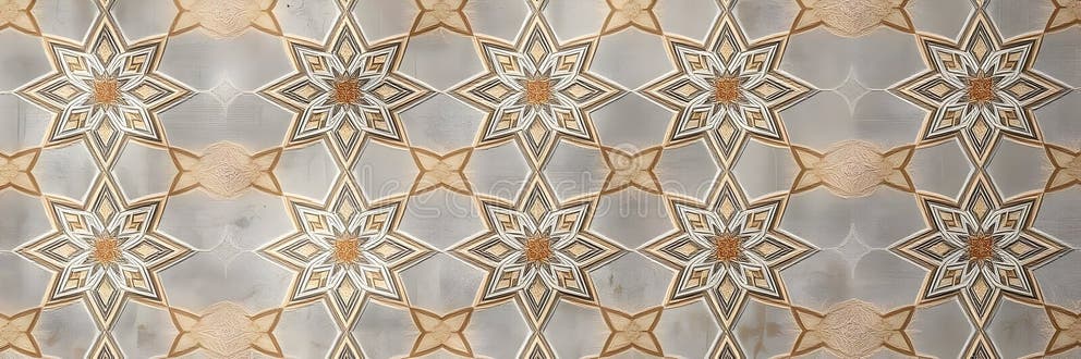 Intricate Star Pattern Tile Design - Elegant and Detailed Ceramic Art ...