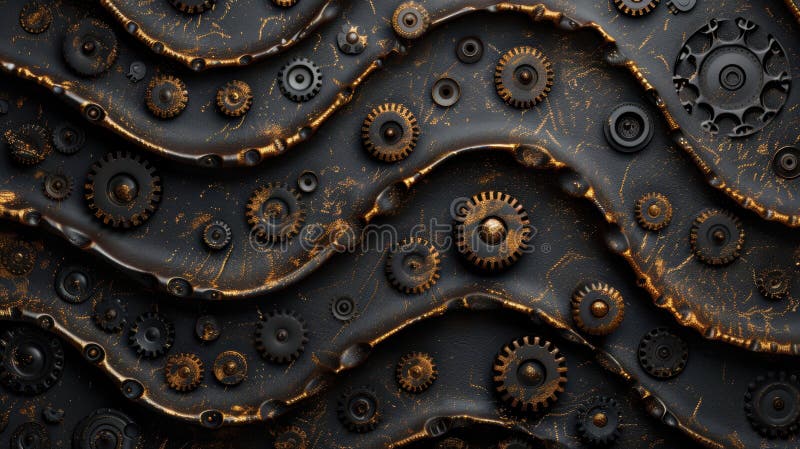 Intricate Steampunk Gears and Cogs Stock Illustration - Illustration of ...