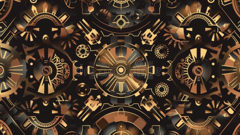 Intricate Steampunk Gears and Cogs Pattern Background Stock Photo - Image of time, parts: 317181296