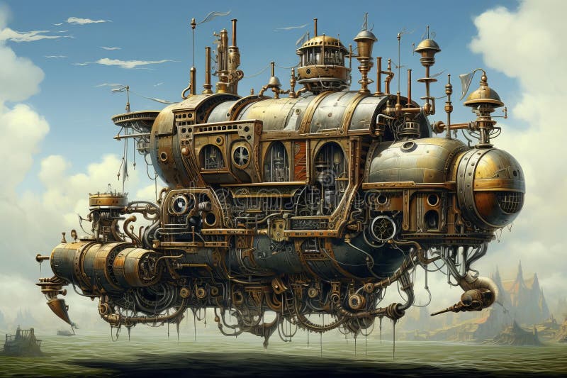 Intricate Steampunk Machine. Generate Ai Stock Illustration ...