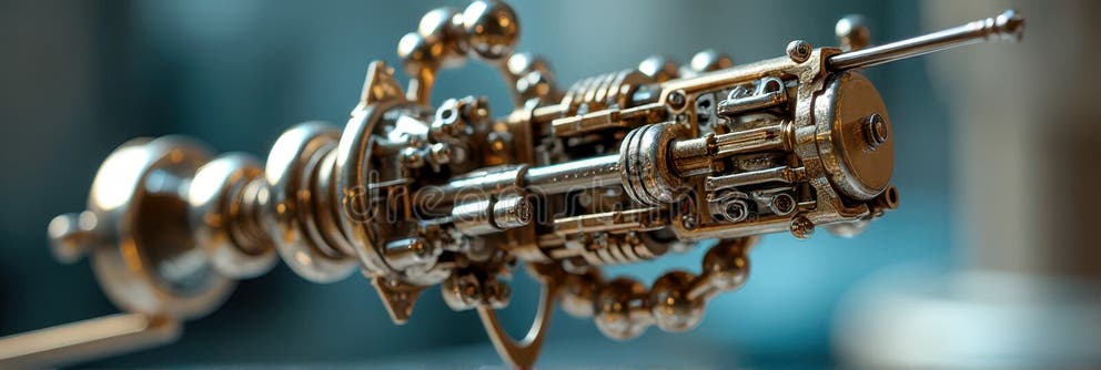 Intricate Steampunk Mechanical Device with Brass Gears and Complicated ...