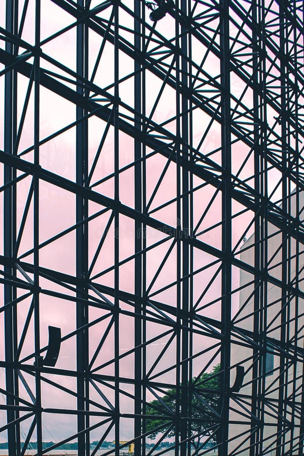 Intricate Steel Framework editorial stock photo. Image of monochrome ...