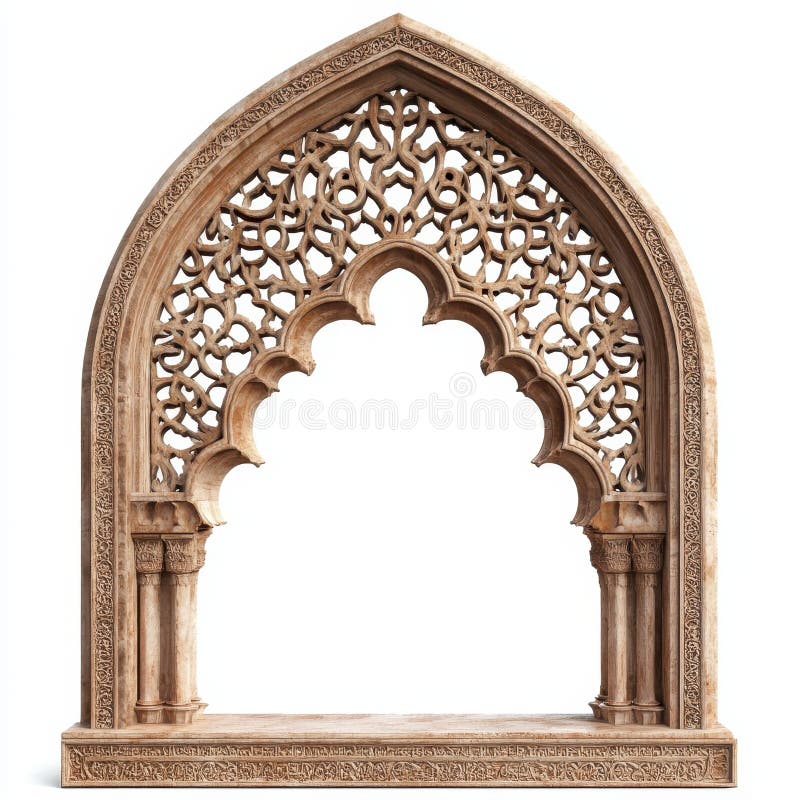 Intricate Stone Archway with Decorative Patterns, Showcasing ...
