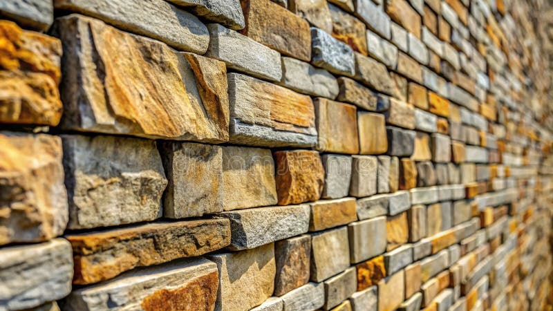 Intricate Stone Wall Pattern a Detailed CloseUp of Small Stone Blocks ...