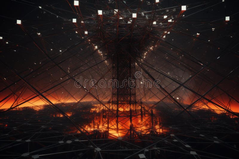 Intricate Structural Connection Information Data. Generate Ai Stock ...