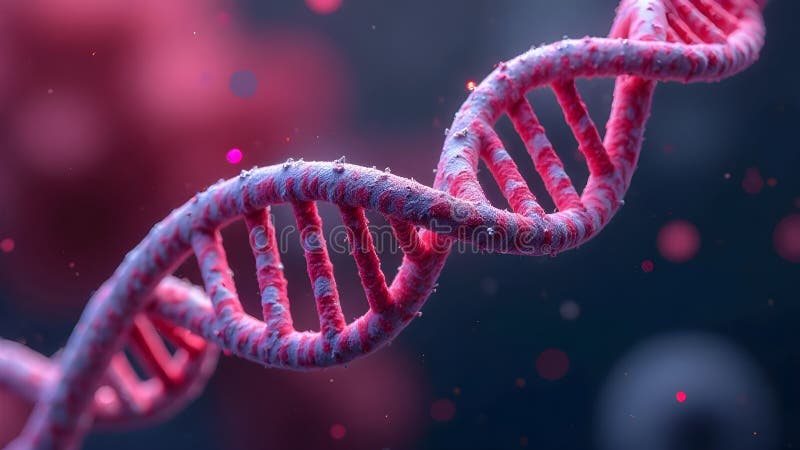 DNA Double Helix Structure Showcasing Molecular Details, Illuminated ...