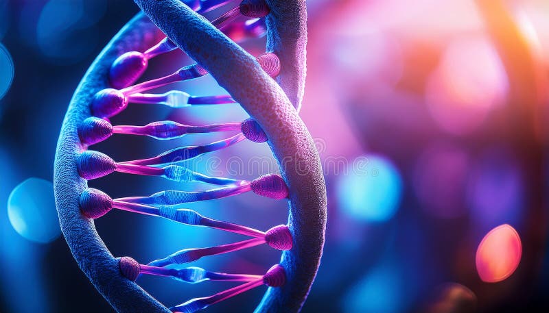 Intricate Structure of DNA Showcasing Double Helix in Vibrant Colors ...